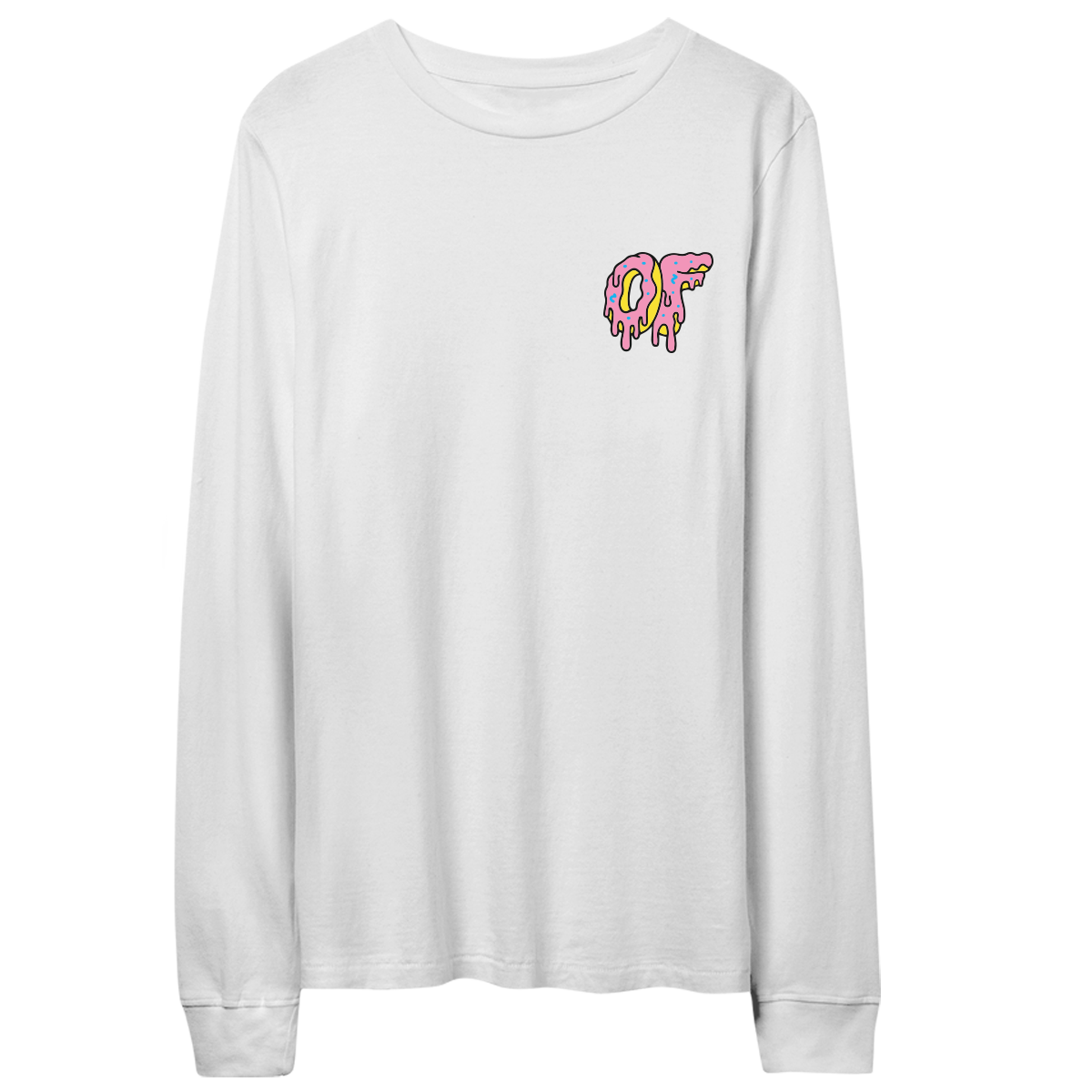 Dripping Logo Longsleeve- White – Merch Traffic Superstore